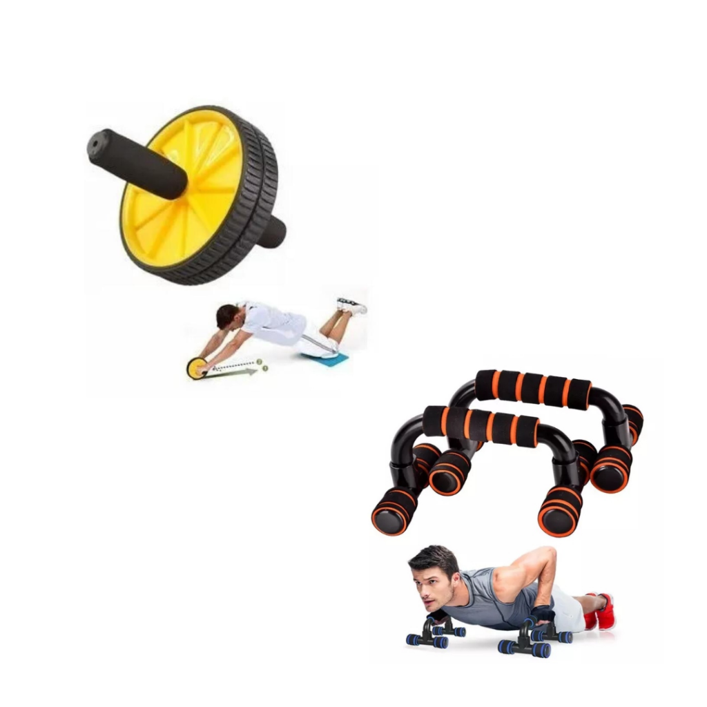 Pack Rueda Abdominal Eco + Barras Pecho - Enetraining